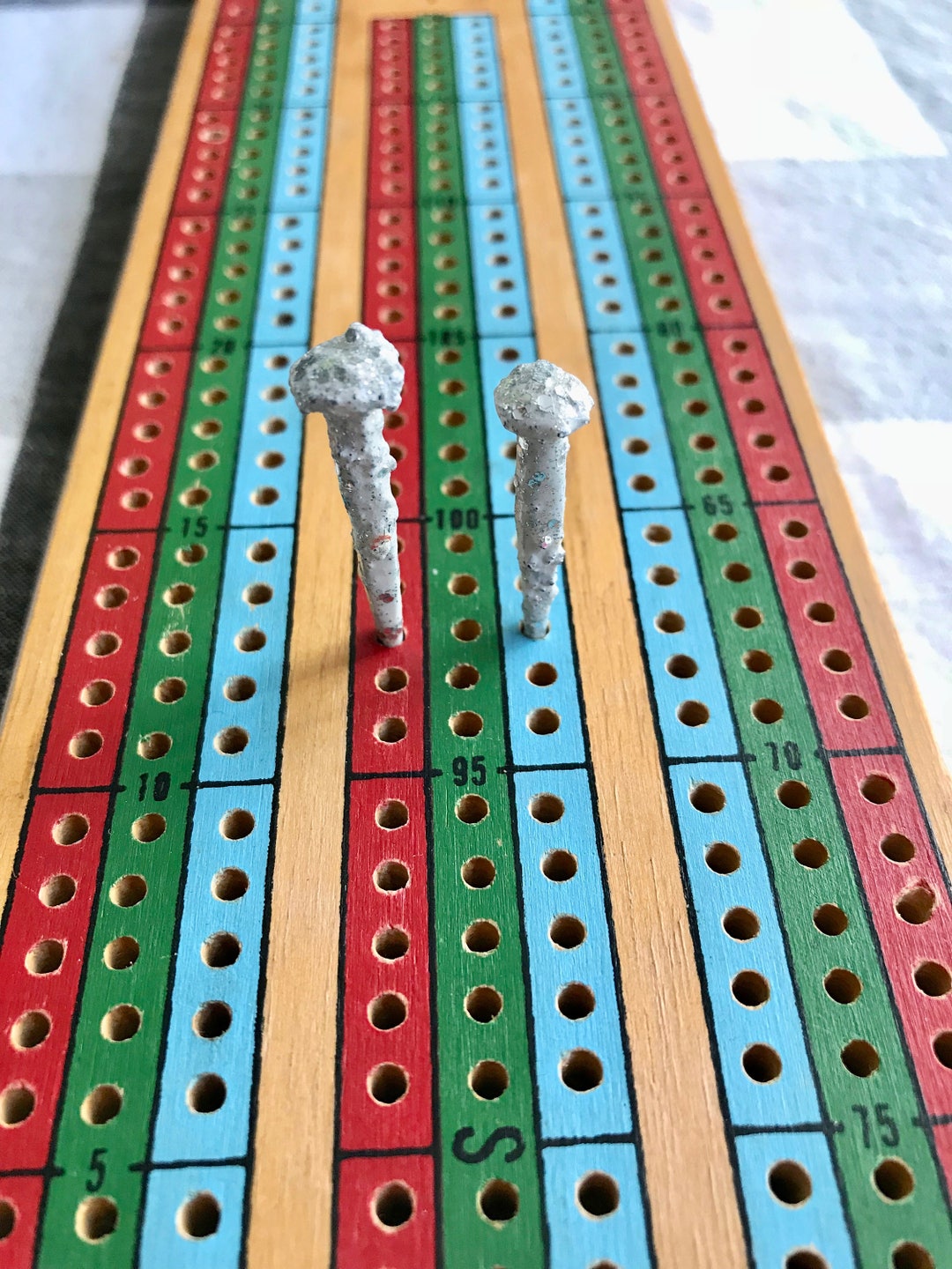 Handmade "silver Sequin" Cribbage Pegs - Etsy