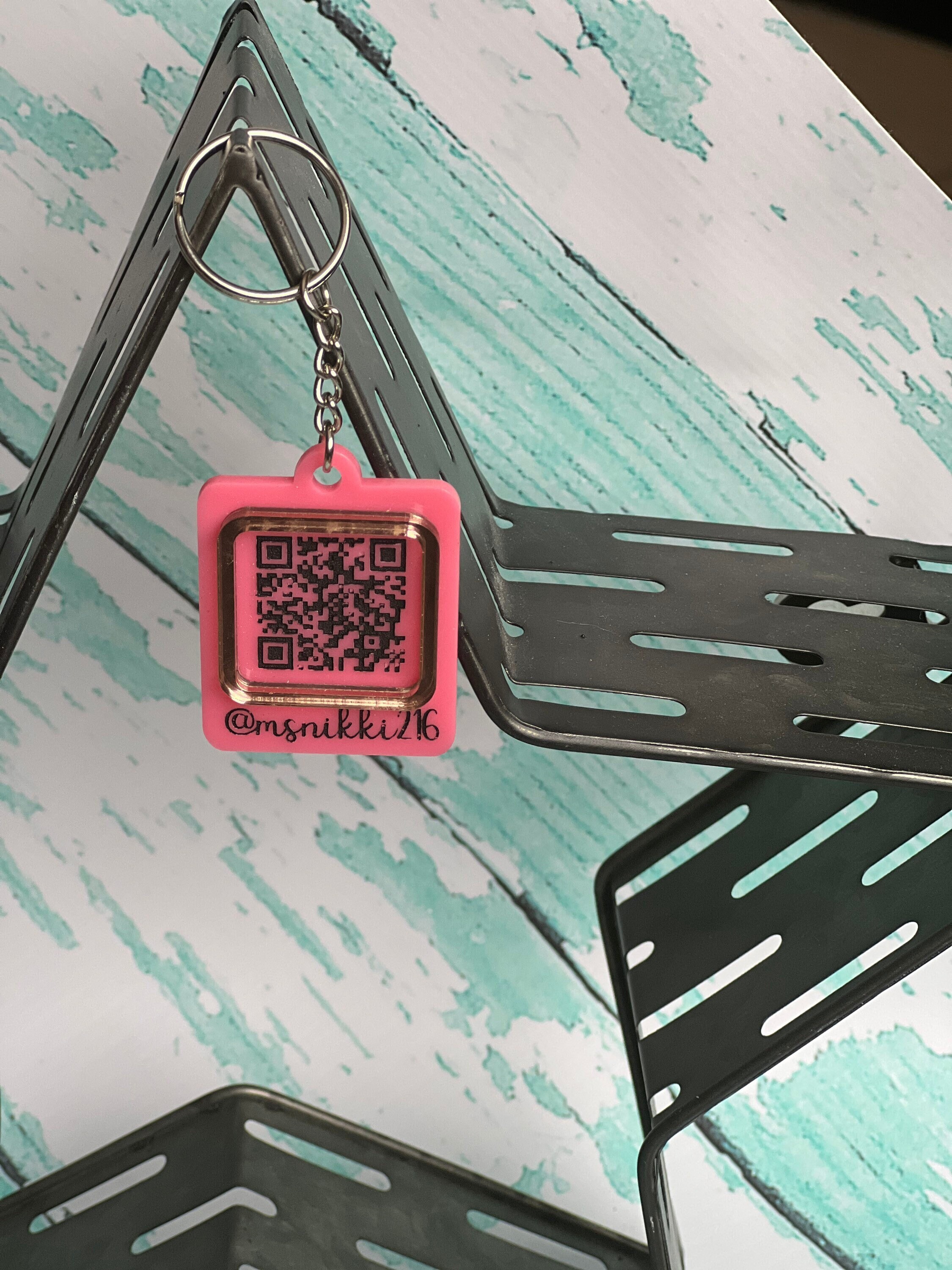 QR Code Keychain Personalized QR Code QR Marketing Gift for | Etsy