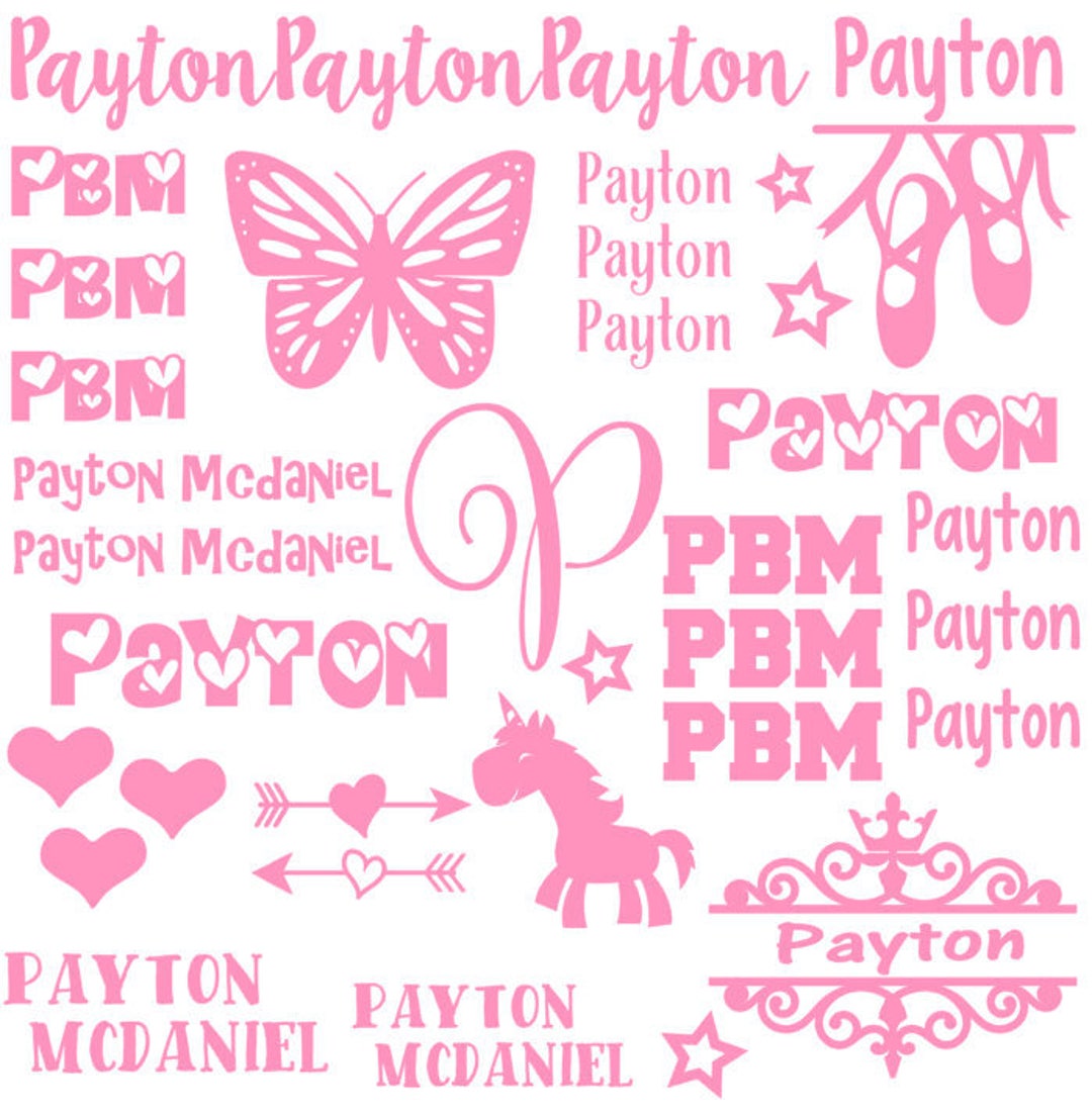 Back to School Decal, Girls Monogram Decals, Name Decal, Kids Name ...