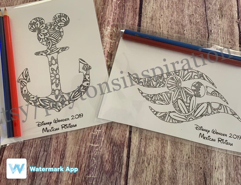 Fish Extender Gift FE Disney Mandala Disney Cruise Logo - Etsy