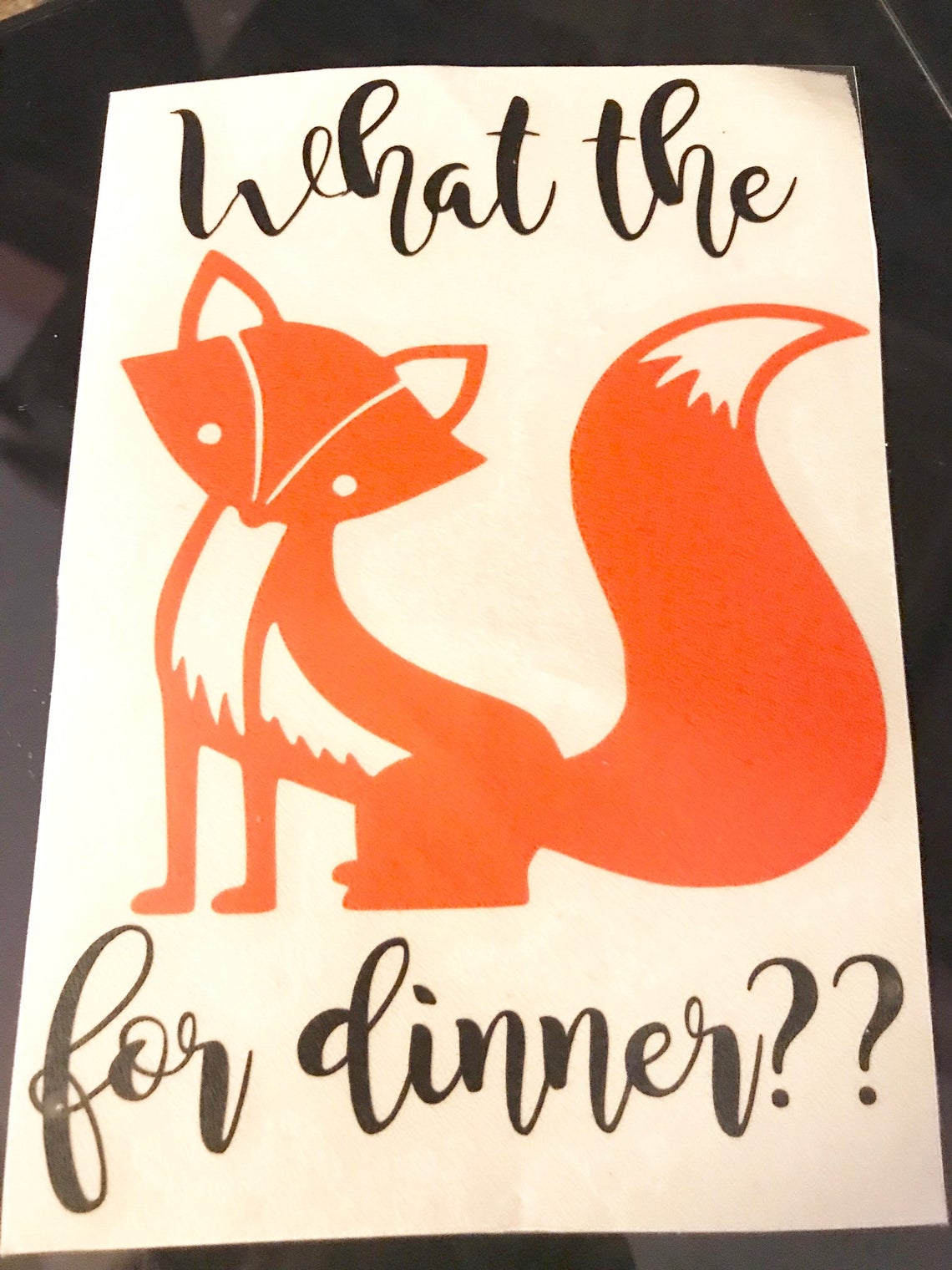 Cooking Decal, What the Fox for Dinner, Cooking Decal, Fox Decal ...