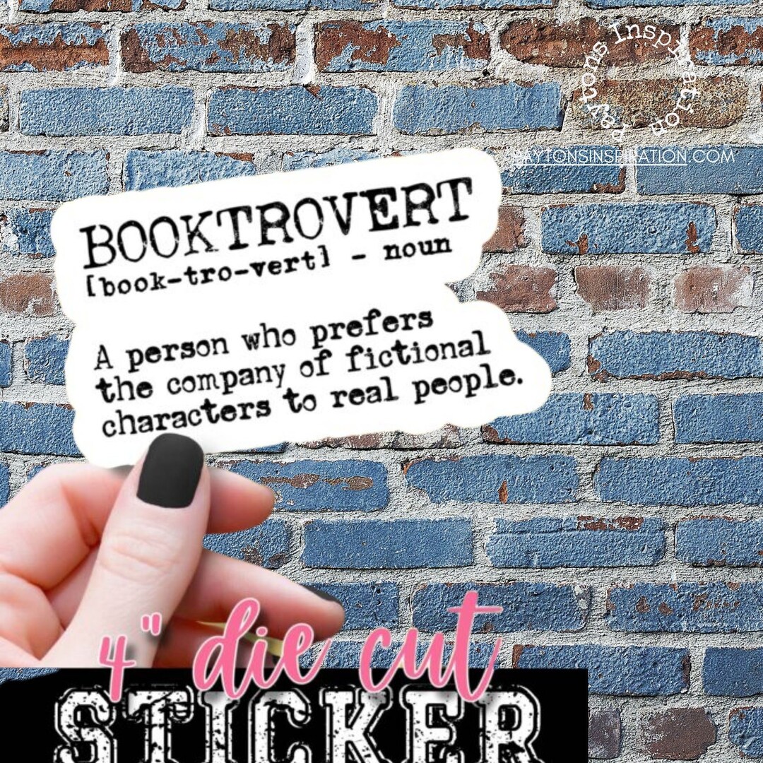 Booktrovert, Book Sticker, Reading Decal, Book Nerd, Audio Books, 4 in ...