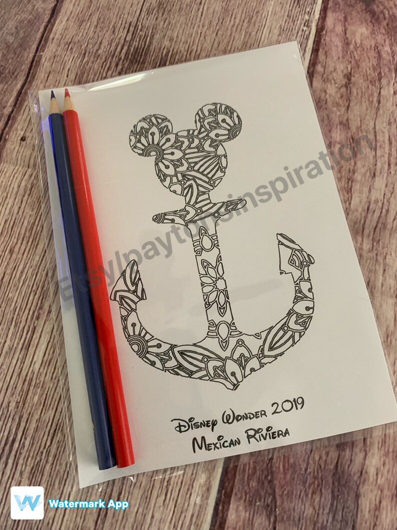 Fish Extender Gift FE Disney Mandala Disney Cruise Logo - Etsy