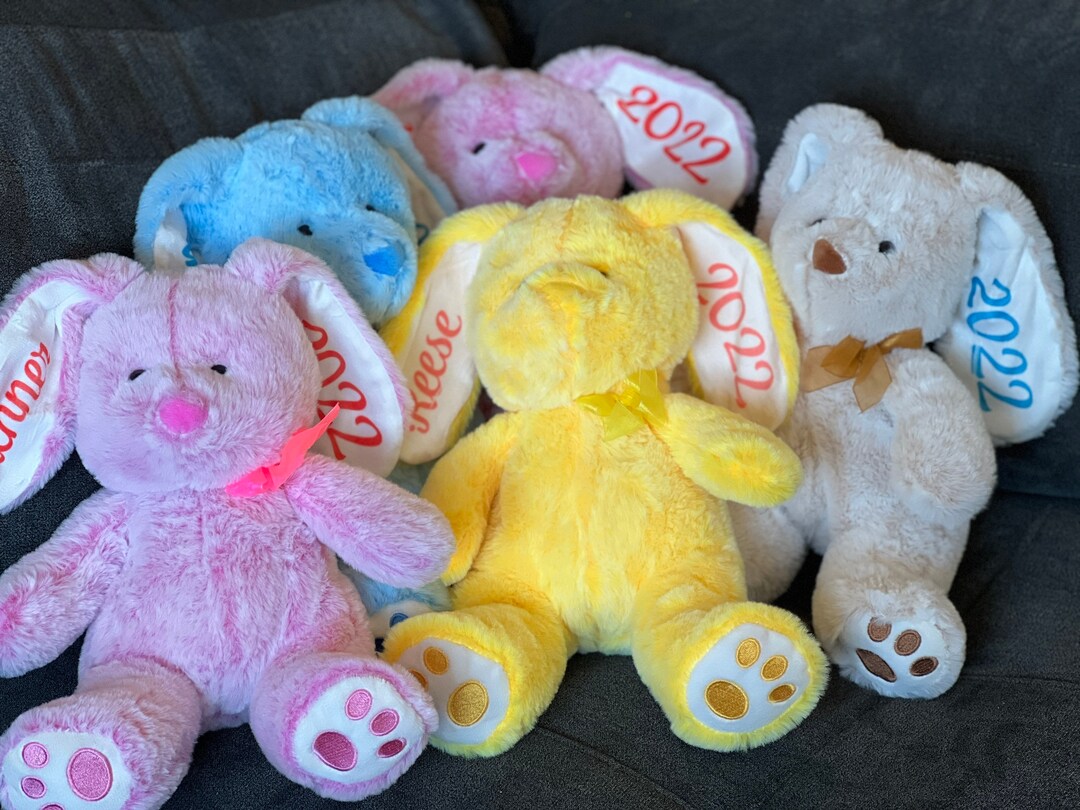 Personalized Easter Bunny, Printed Custom Bunny, Monogrammed Bunnies ...