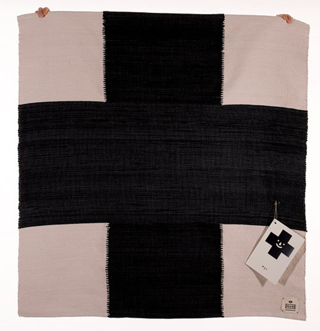 Rug by GUR | MAL Black Cross - Etsy