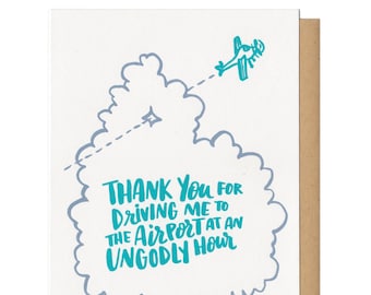 Flight Attendant Thank You Card Flight Crew Thank You Card - Etsy