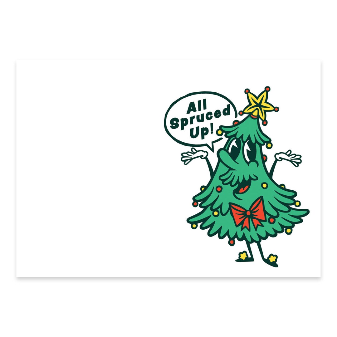 All Spruced up Christmas Tree Mini Cards Set of 10 - Etsy