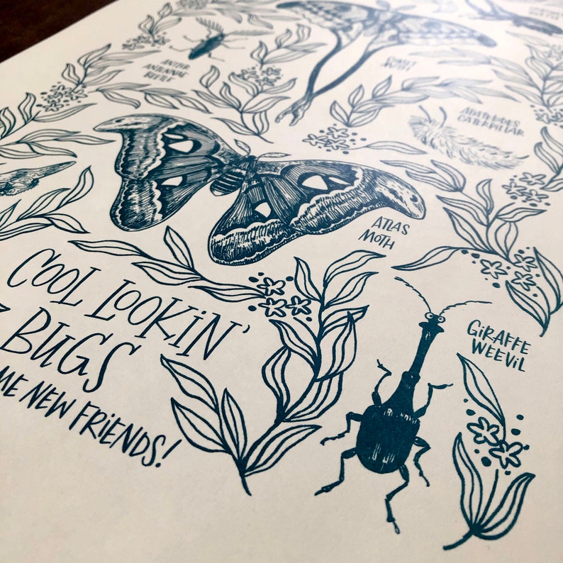 Cool Lookin' Bugs Print - Etsy