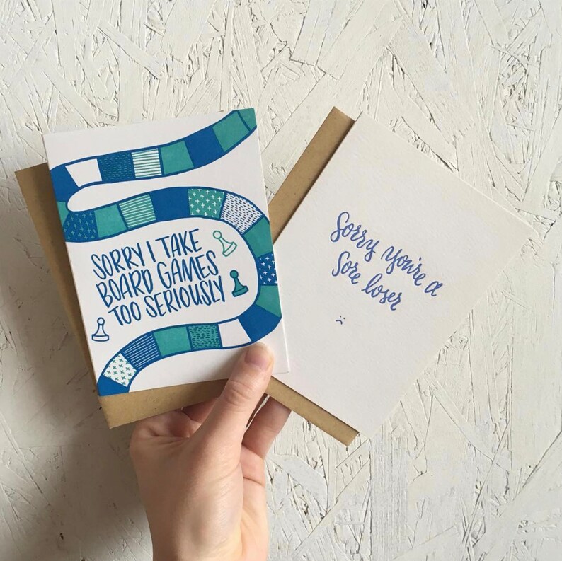 Sorry You're a Sore Loser Greeting Card | Etsy