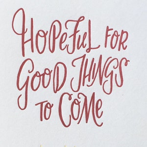 Hopeful for Good Things to Come Greeting Card - Etsy