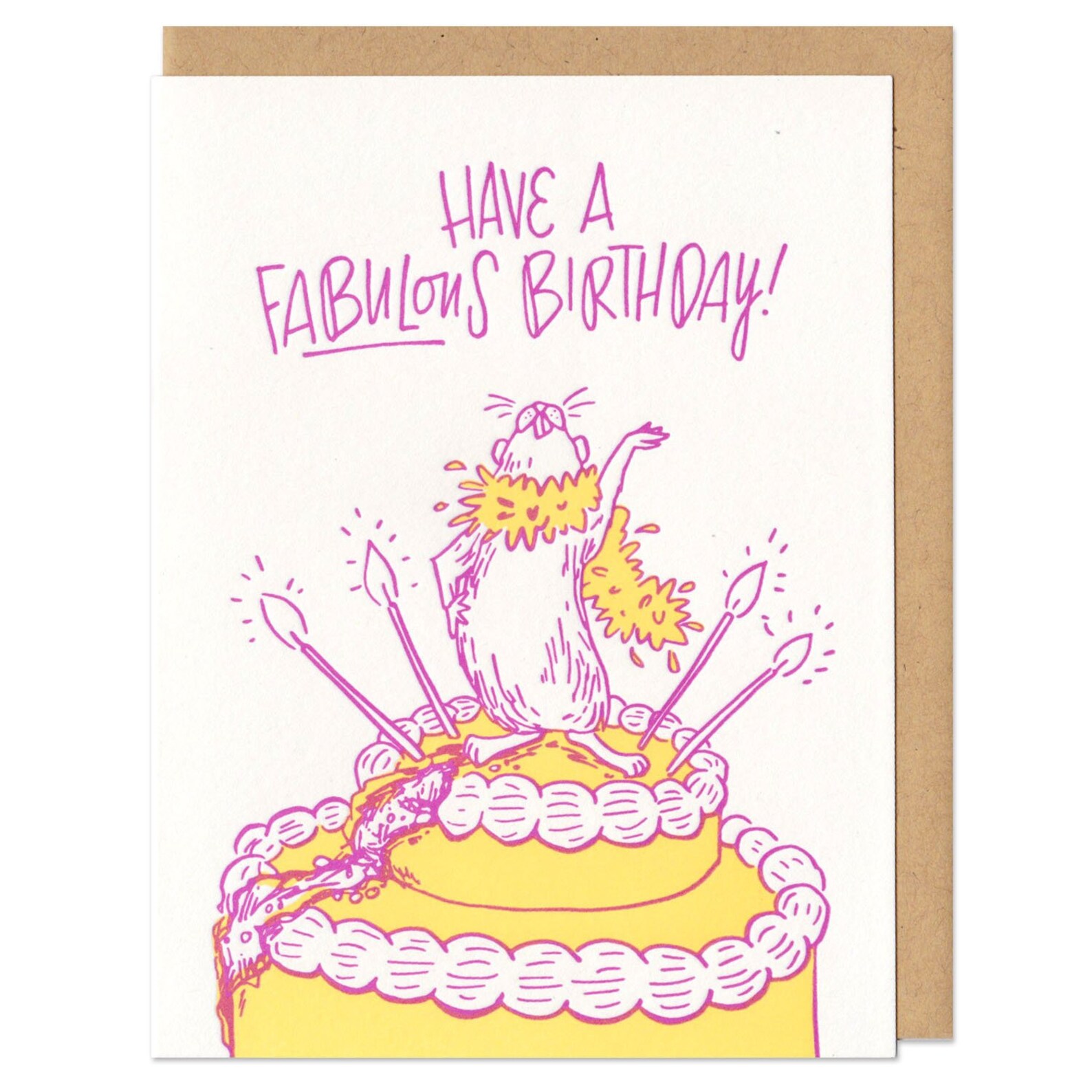 Have A Fabulous Birthday Hamster Greeting Card | Etsy