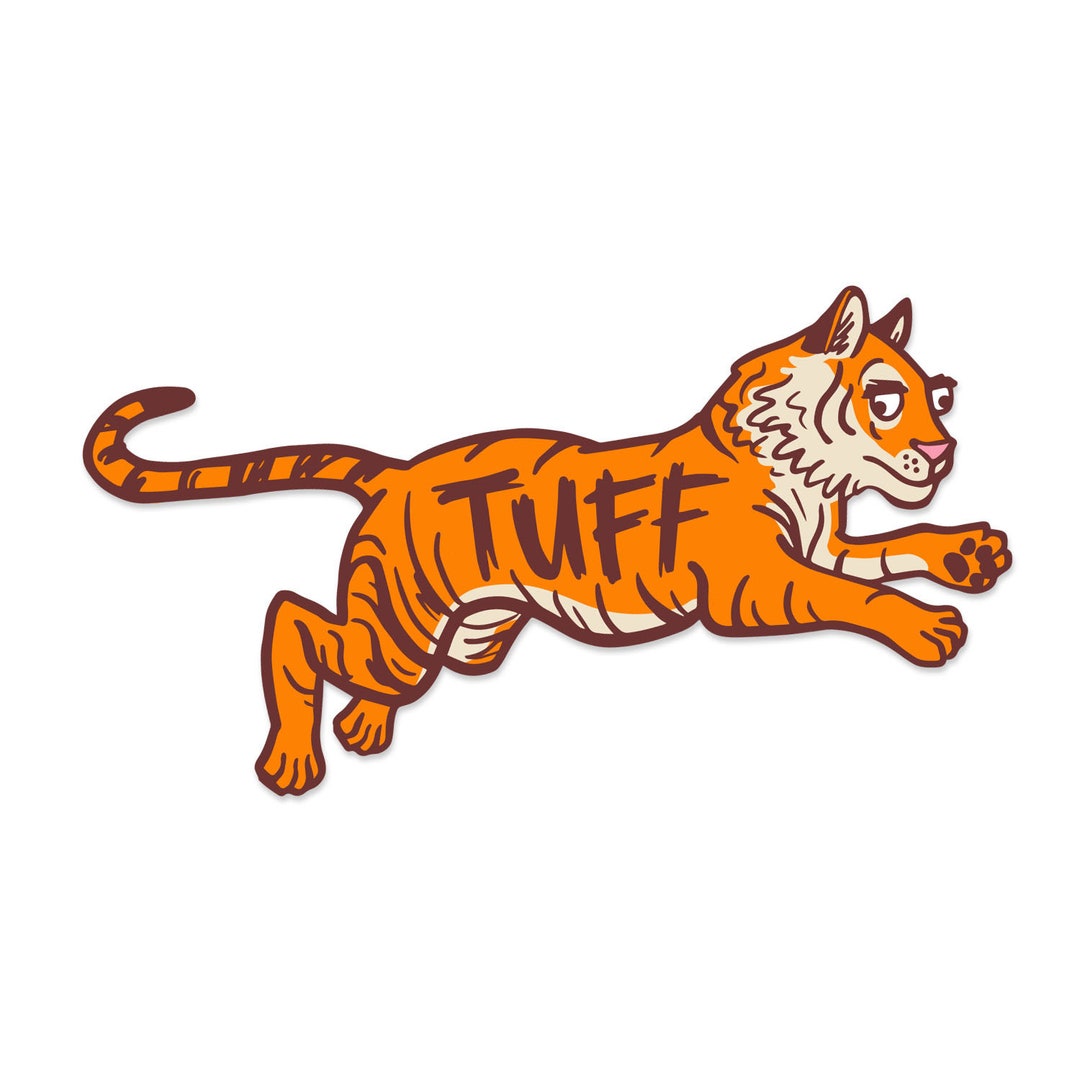 Tuff Tiger Sticker - Etsy