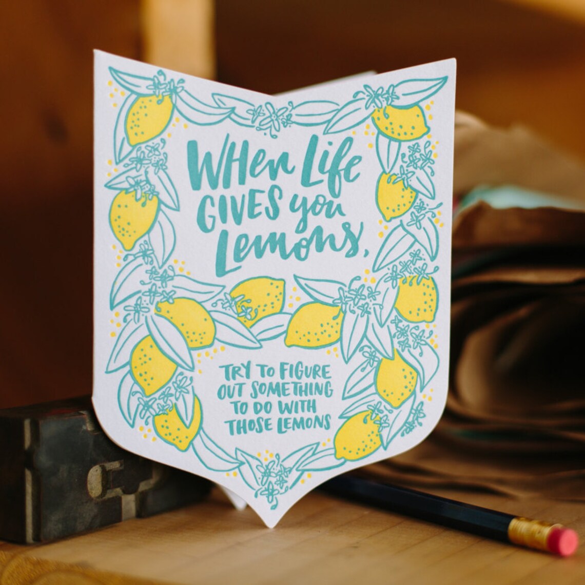 When Life Gives You Lemons... Greeting Card | Etsy