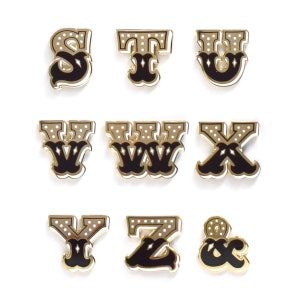 Enamel Letter Pin - Etsy