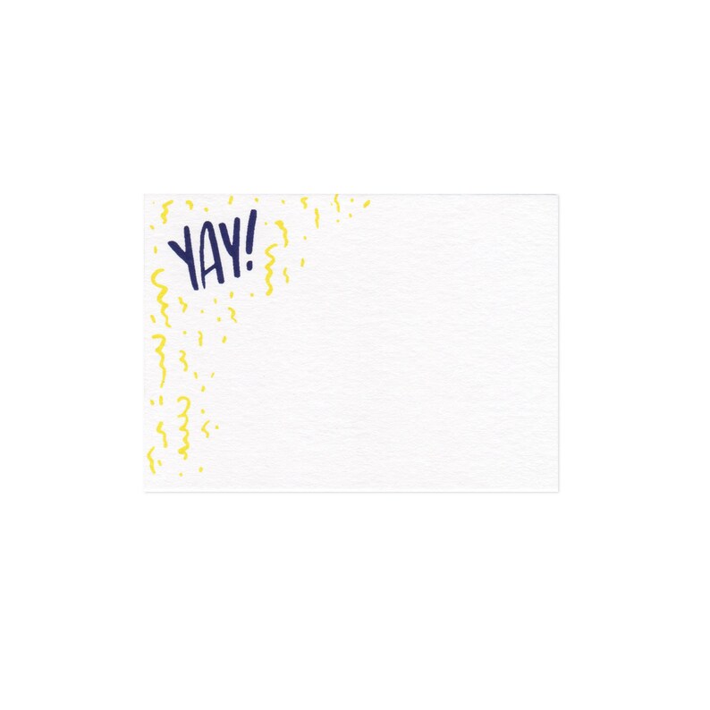 Yay Confetti Mini Cards Set of 10 - Etsy