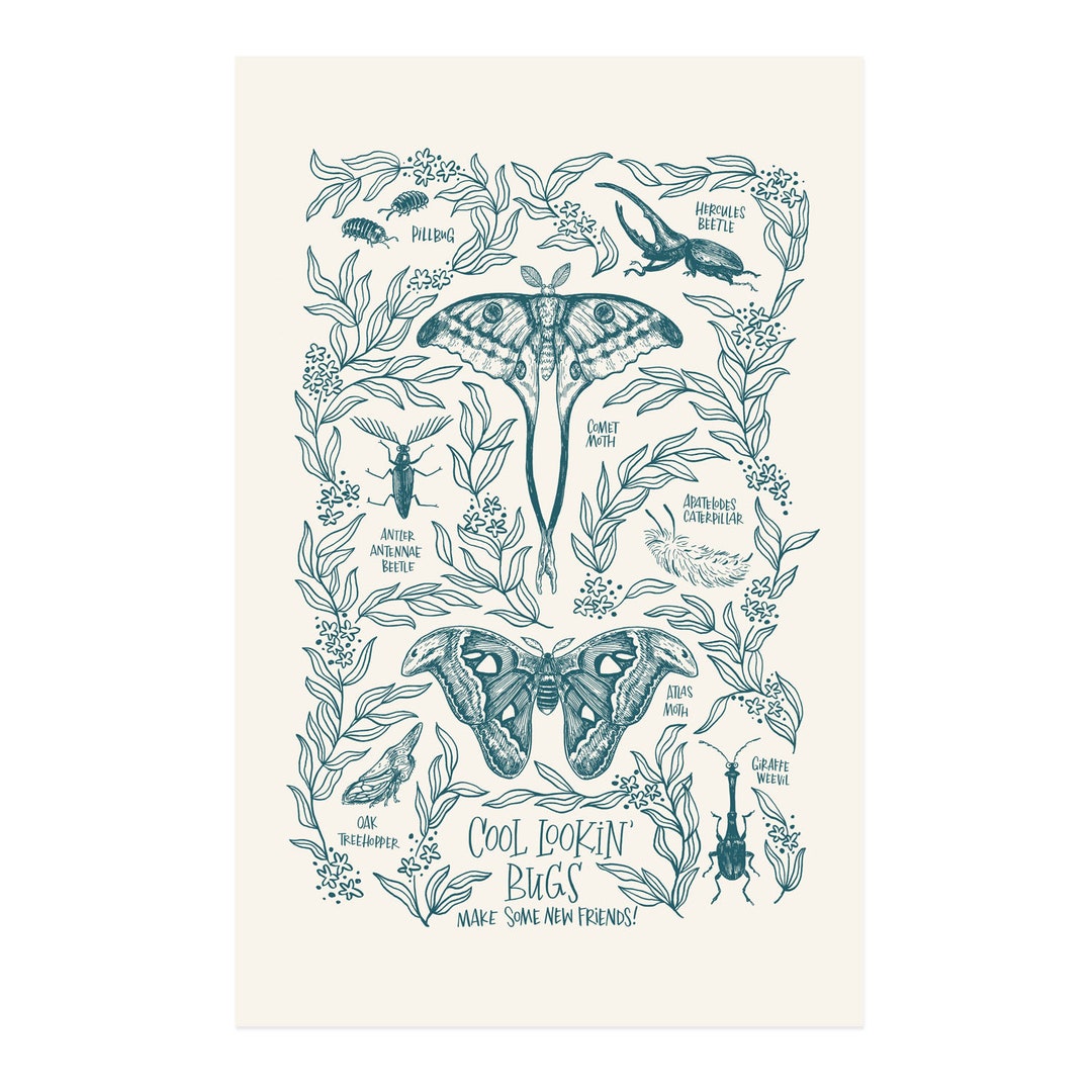 Cool Lookin' Bugs Print - Etsy
