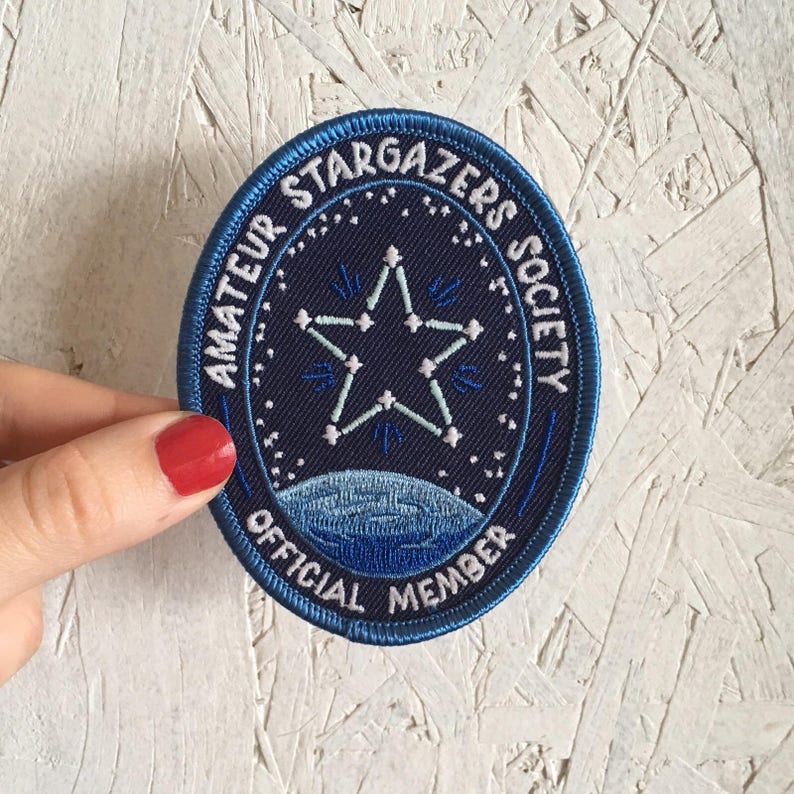 Amateur Stargazers Society Patch glow in the dark | Etsy