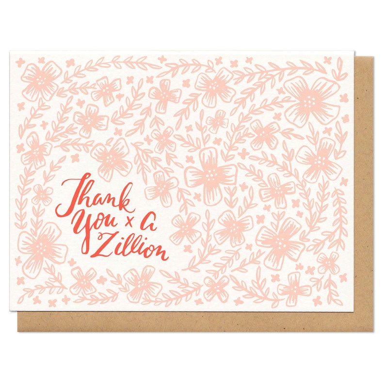 Thank You X a Zillion Greeting Card - Etsy