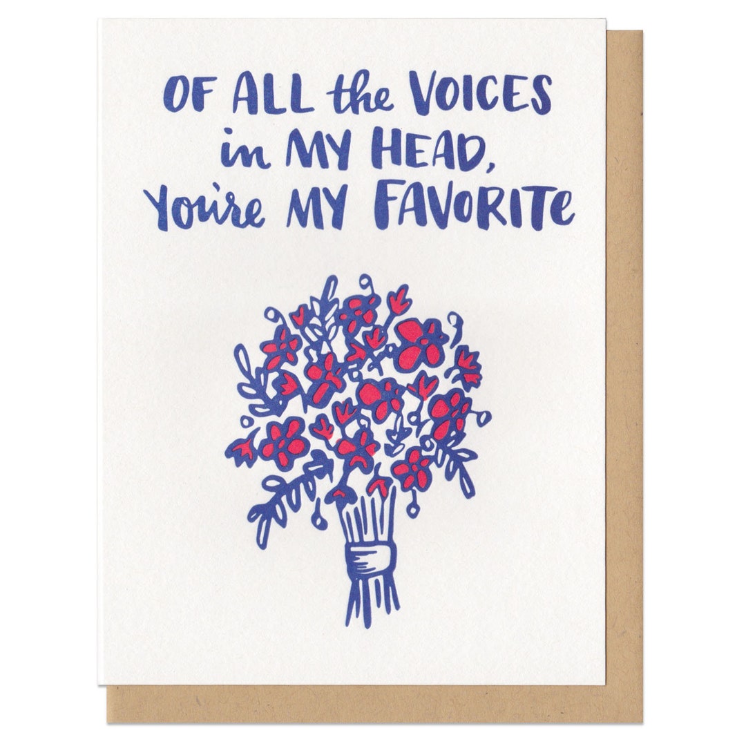 Of All the Voices in My Head, You're My Favorite Greeting Card - Etsy