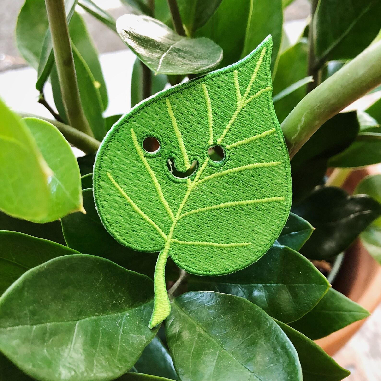 Smiley Leaf Patch - Etsy