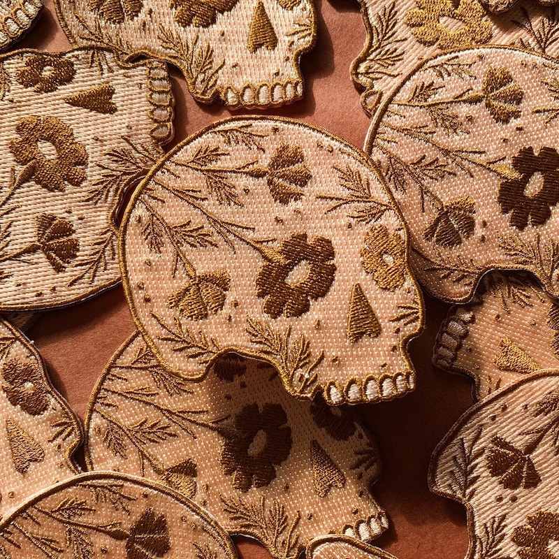 Embroidered Skull Patch - Etsy