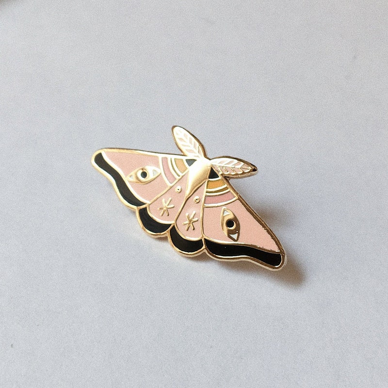 Moth Brooch Enameled - Etsy