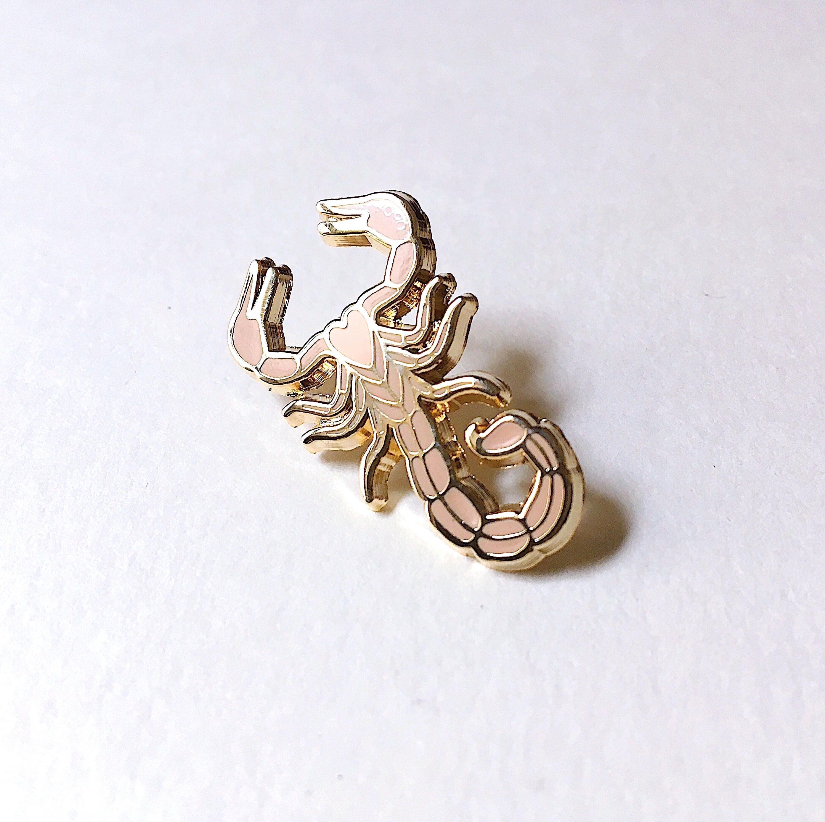 Scorpion Enamel Lapel Pin Sand 1.2 Hard Enamel Pin in | Etsy