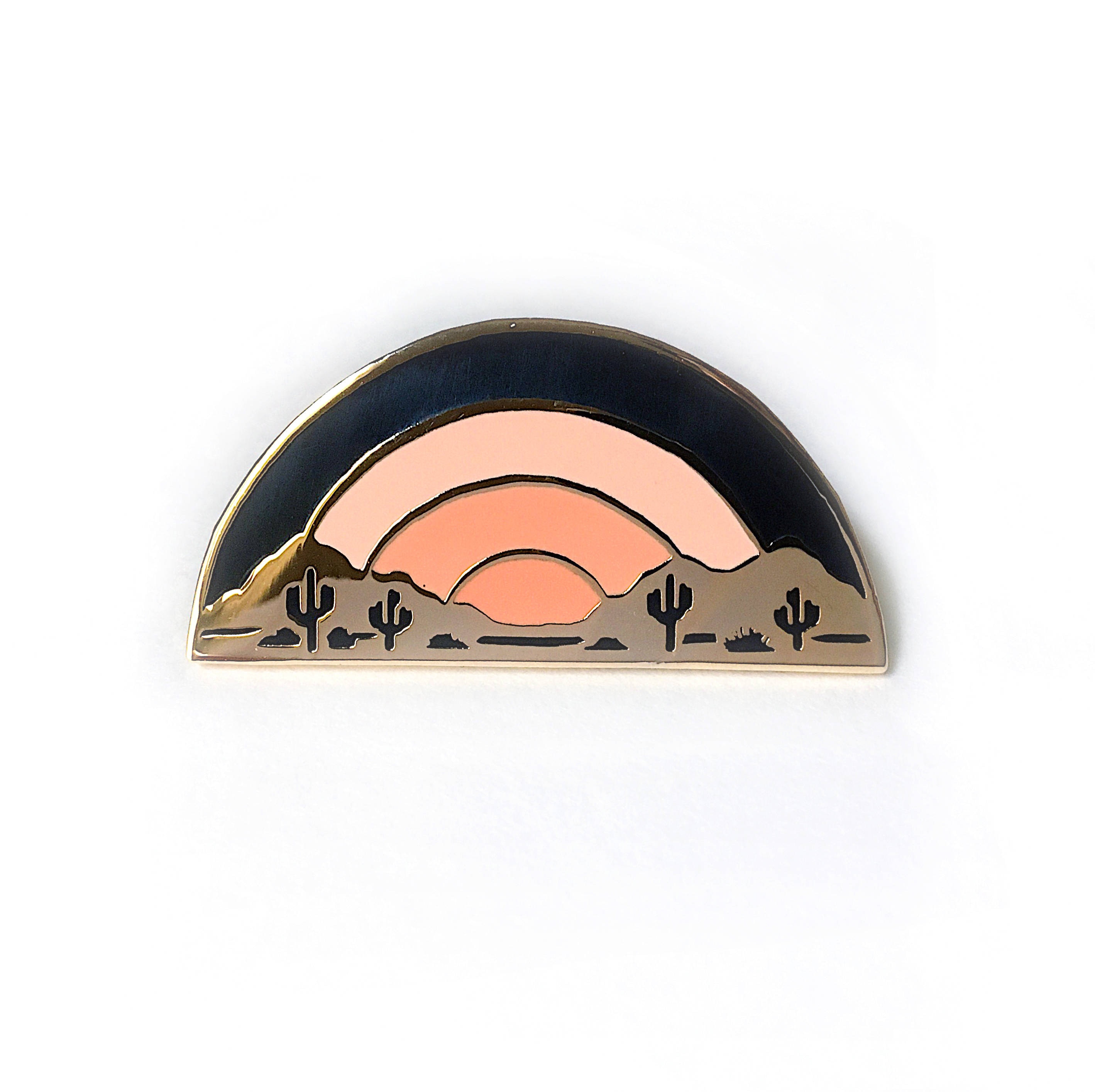 Sundown Enamel Pin 1.5 Hard Enamel Pin in Gold Finish. | Etsy