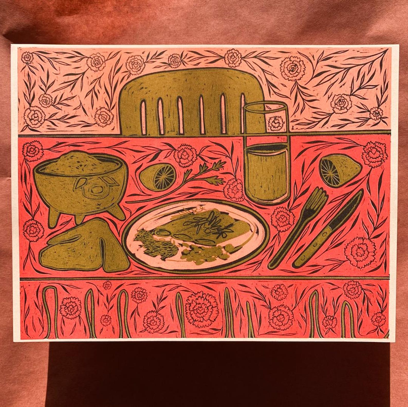 La Mesa 8.5" X 11" Riso Print, Risograph Art Print, Printmaking ...