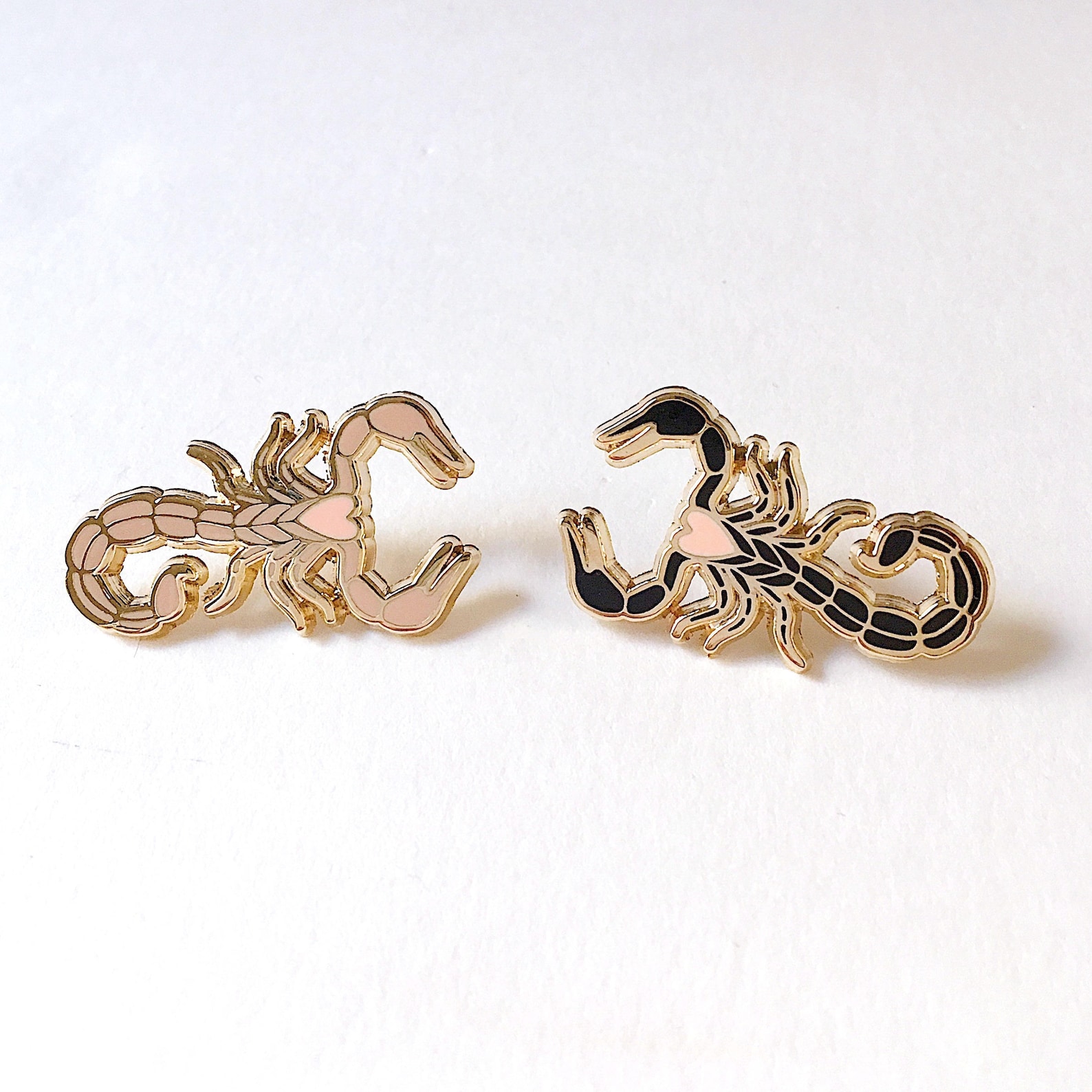 Scorpion Enamel Pin Black 1.2 Hard Enamel in Gold - Etsy