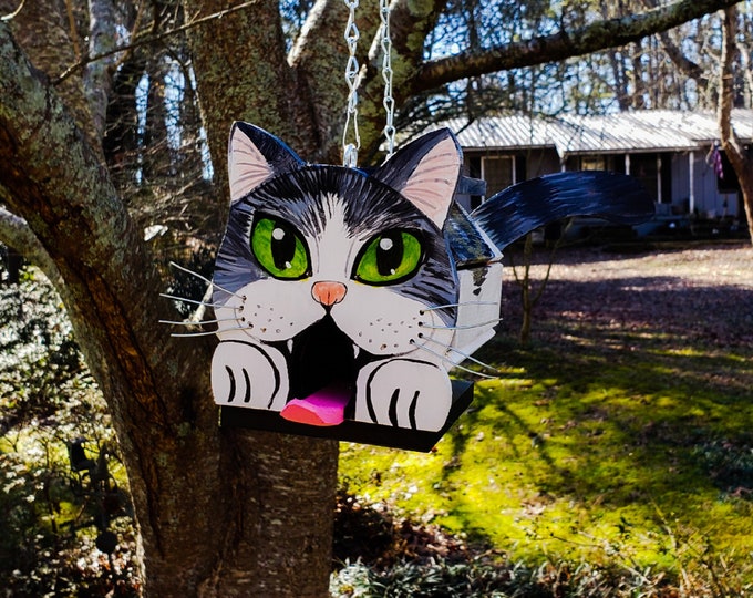 Cat Birdhouse - Etsy