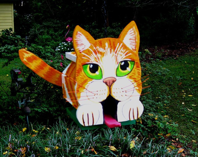 Cat Birdhouse - Etsy