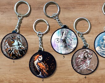 Barn Owl Key Ring - Etsy
