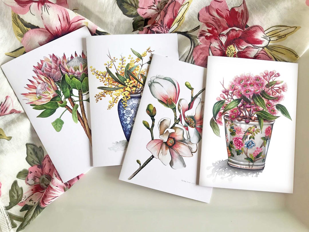 Botanical and Still Life Cards and Tags - Etsy