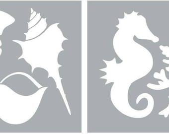 Ocean stencils | Etsy