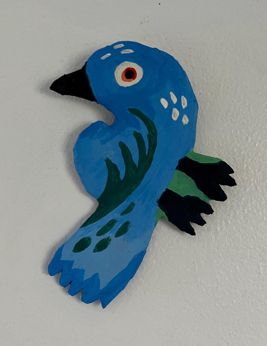 Paper Mache Blue Bird - Etsy