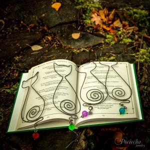 Metal Wire CAT Bookmark, Christmas Gifts, Metal Bookmarks, Wire ...