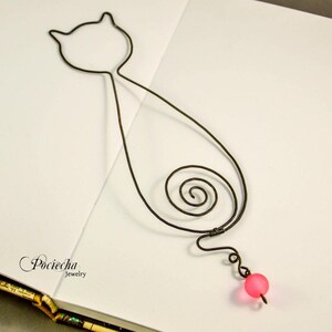 Metal Wire CAT Bookmark, Christmas Gifts, Metal Bookmarks, Wire ...