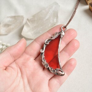 Red Moon Necklace, Blood Moon, Statement Jewelry, Celestial Jewlery ...
