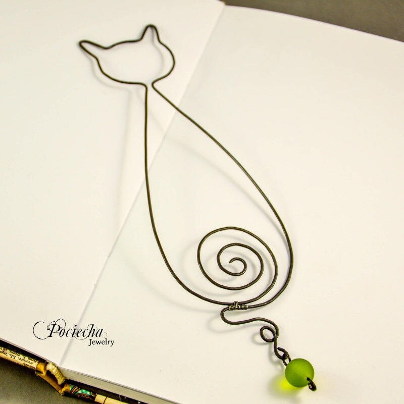 Metal wire CAT bookmark christmas gifts wire bookmark metal | Etsy