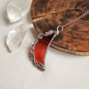 Red Moon Necklace, Blood Moon, Statement Jewelry, Celestial Jewlery ...