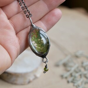 Real Moss Necklace, Real Moss Pendant, Preserved Flowers, Botanical ...