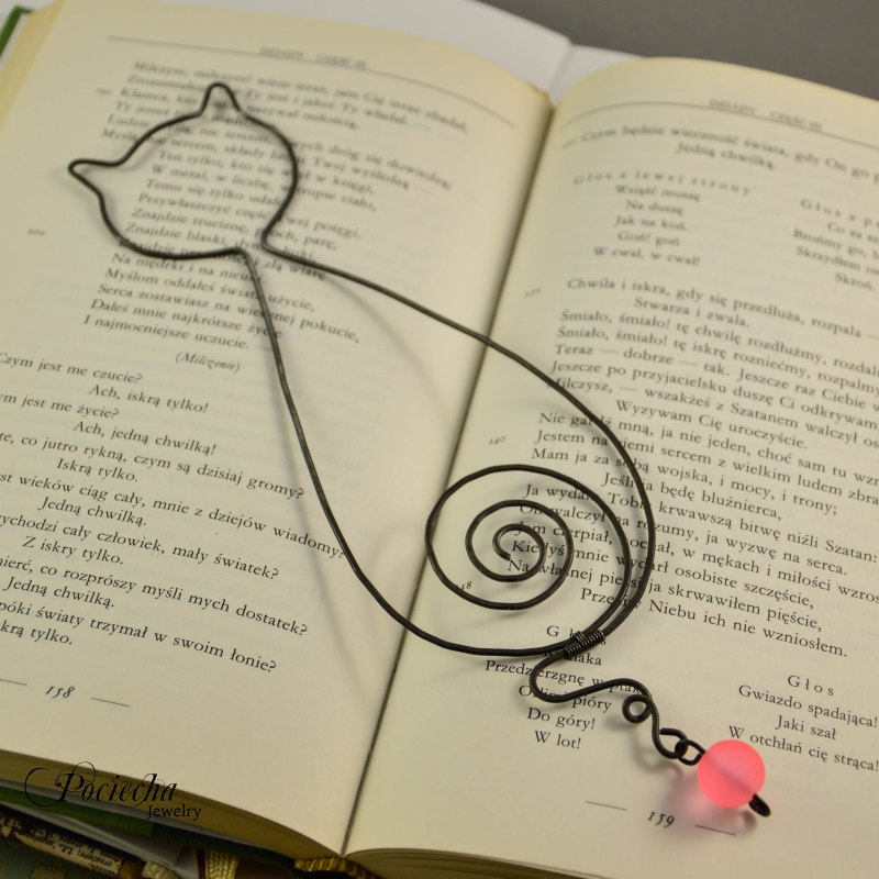 Metal wire CAT bookmark christmas gifts metal bookmarks | Etsy