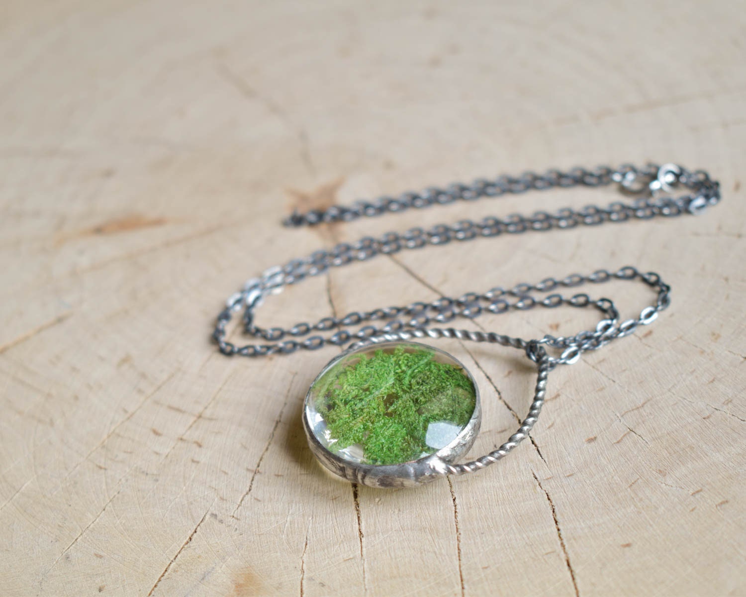 Real Moss Necklace, Preserved Flowers, Witchy Jewelry, Trending Now - Etsy