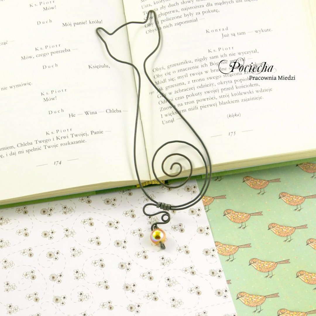 Metal Wire CAT Bookmark, Wire Bookmark, Christmas Gifts, Metal ...