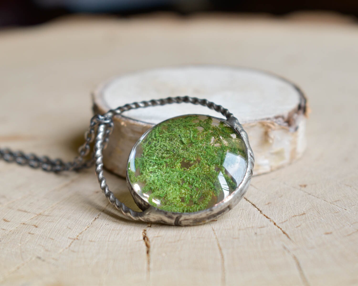 Real Moss Necklace, Preserved Flowers, Witchy Jewelry, Trending Now - Etsy