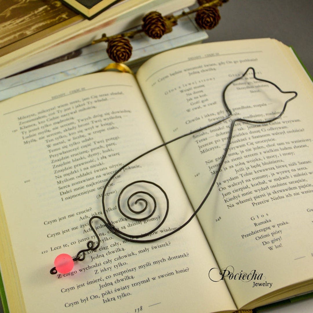 Metal Wire CAT Bookmark, Christmas Gifts, Metal Bookmarks, Wire ...