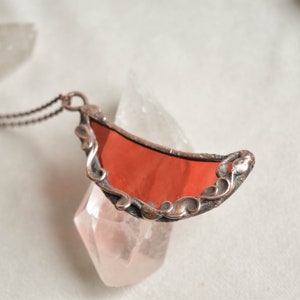 Red Moon Necklace, Blood Moon, Statement Jewelry, Celestial Jewlery ...