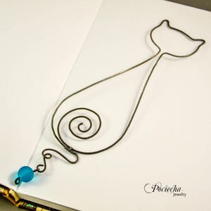 Metal Wire CAT Bookmark, Wire Bookmark, Metal Bookmarks, Christmas ...