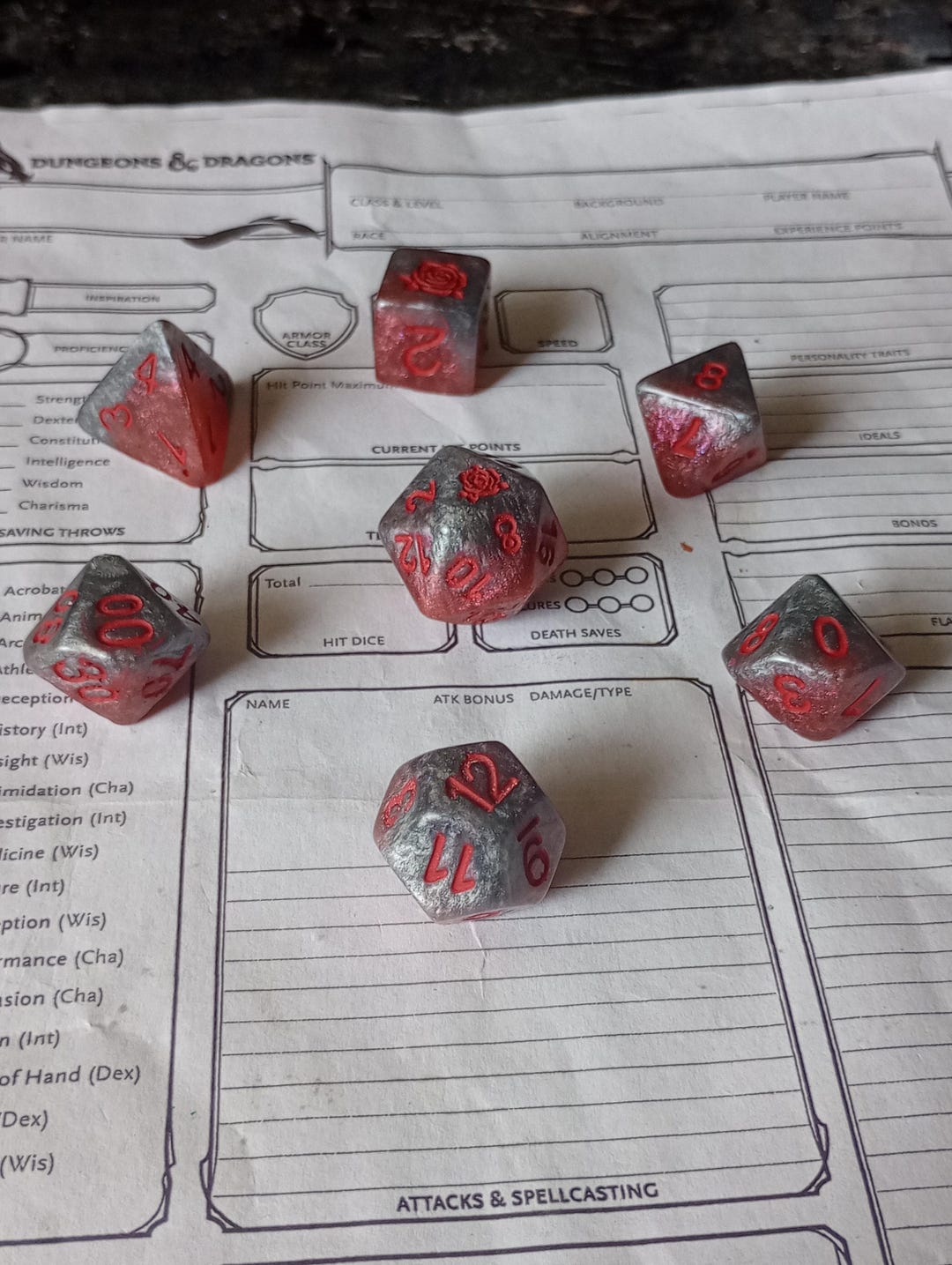 Forged in Blood Polyhedral Dice Set - Etsy